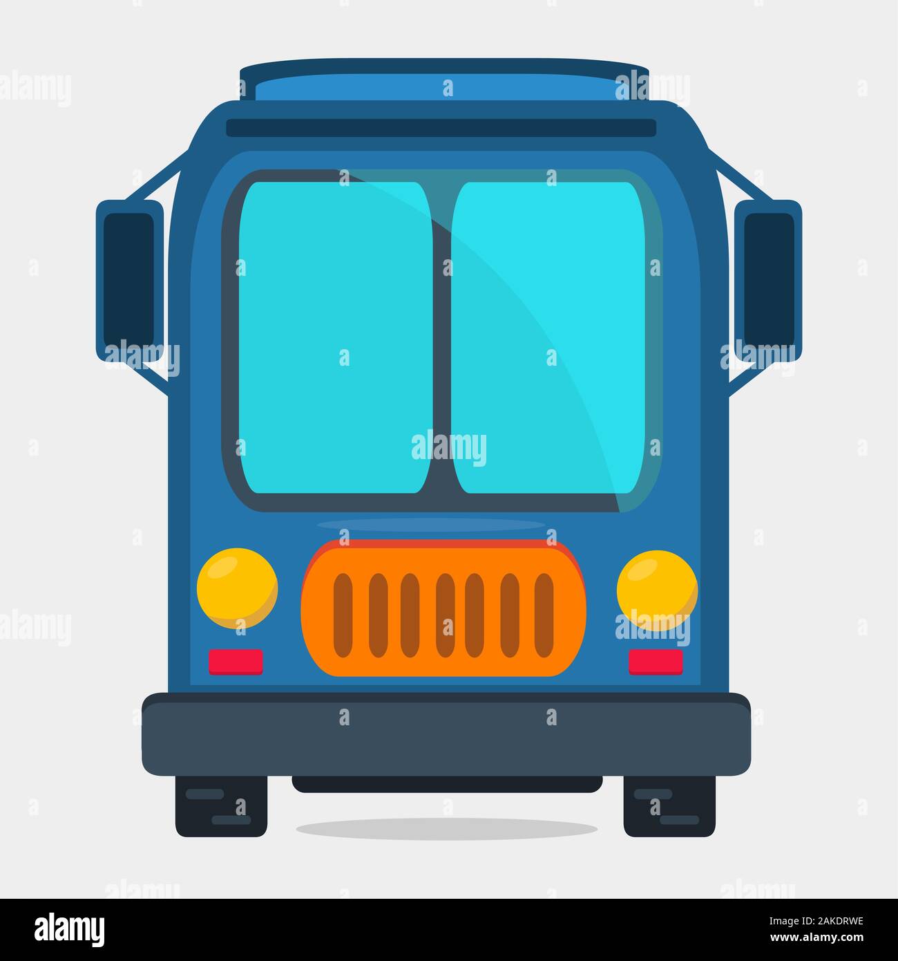 bus front view isolated vector illustration Stock Vector Image & Art ...