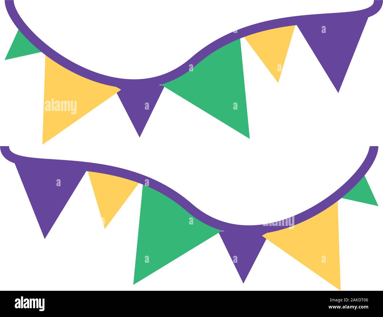 Mardi gras banner pennant design, Party carnival decoration celebration ...