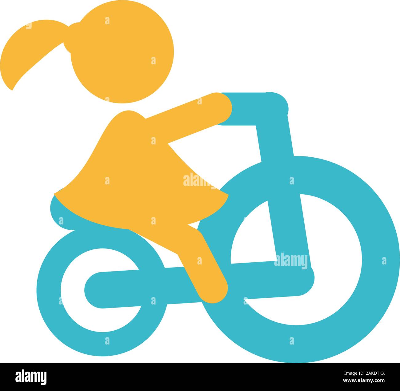 Avatar girl with bike design, Kid childhood little people lifestyle ...