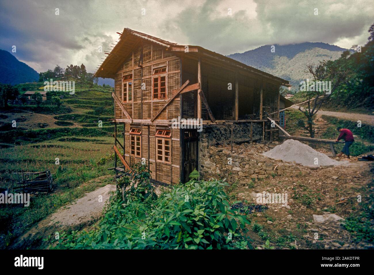 A traditional bamboo house at Yuksom Sikkim ; India Stock Photo - Alamy