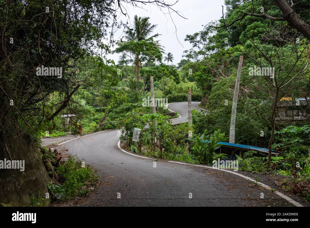 A winding narrow road in rural Dulan, Taiwan Stock Photo - Alamy
