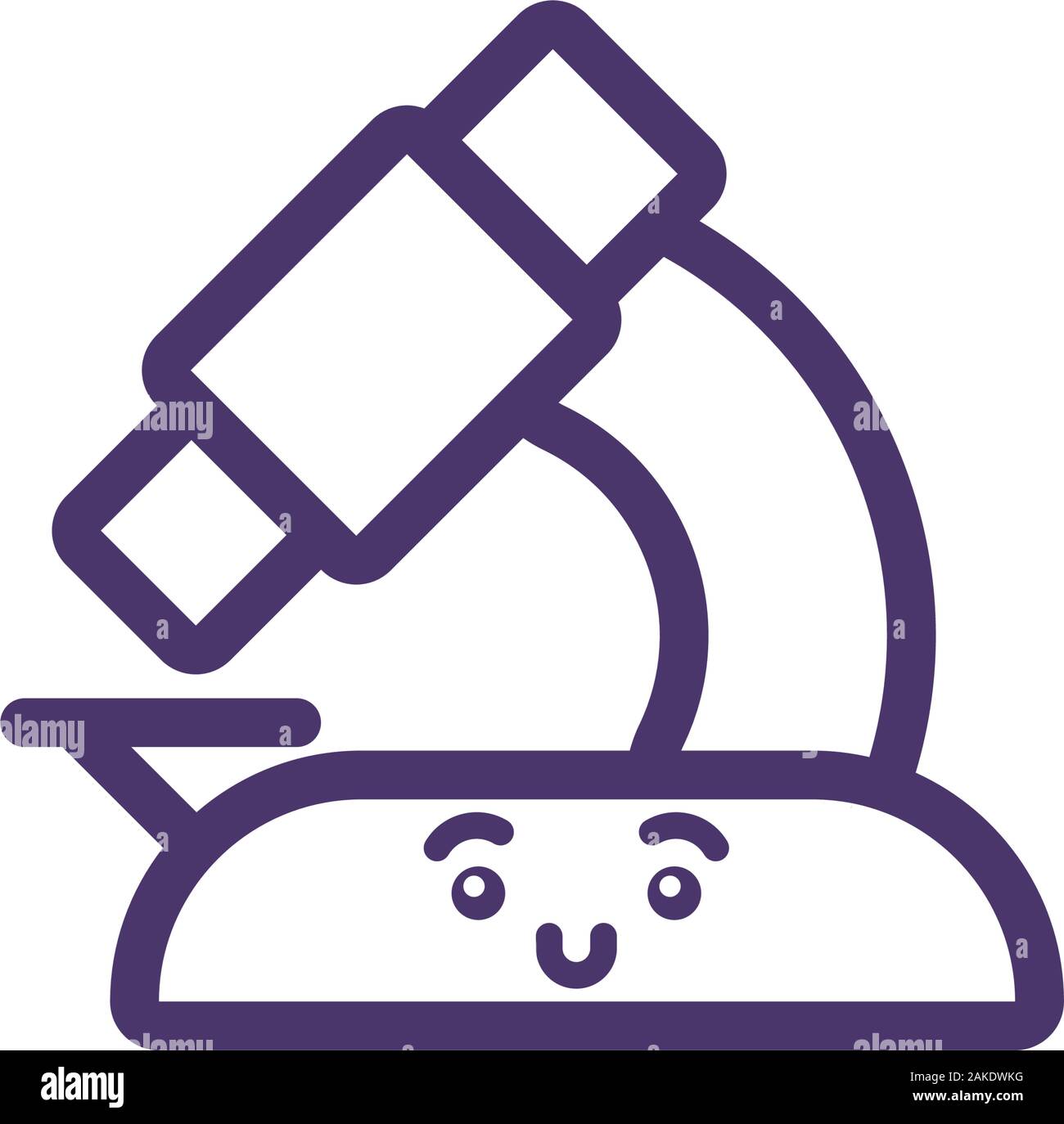Microscope cartoon design, Kawaii school expression cute character ...