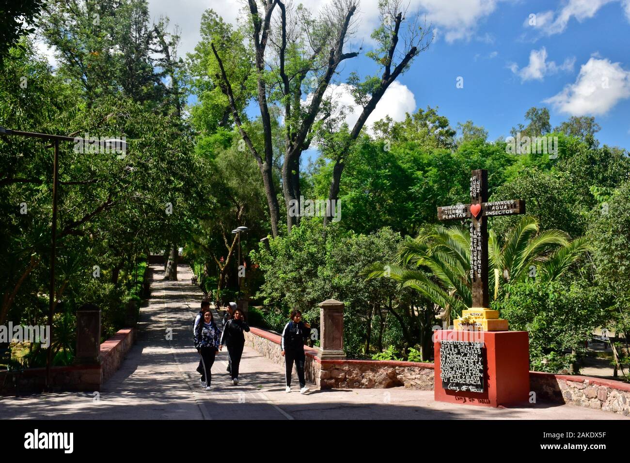 Religious sculpture in Parque Juarez, Juarez Park, San Miguel de ...