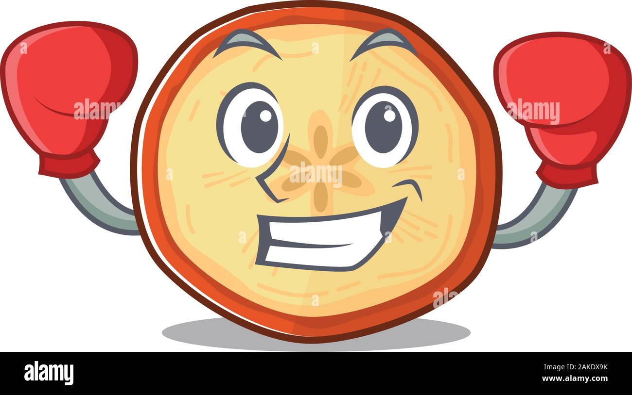 Sporty Boxing apple chips mascot character style Stock Vector Image ...