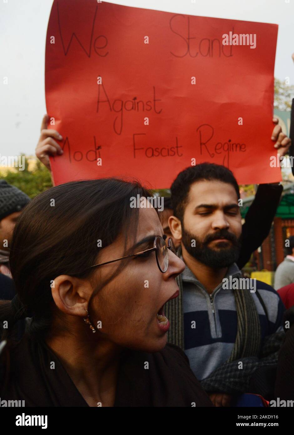 Lahore, Pakistan. 08th Jan, 2020. Pakistani students from different ...