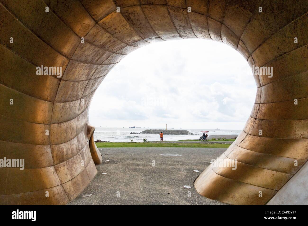 The Shell House, a golden seashell-shaped sculpture built in Qijin ...
