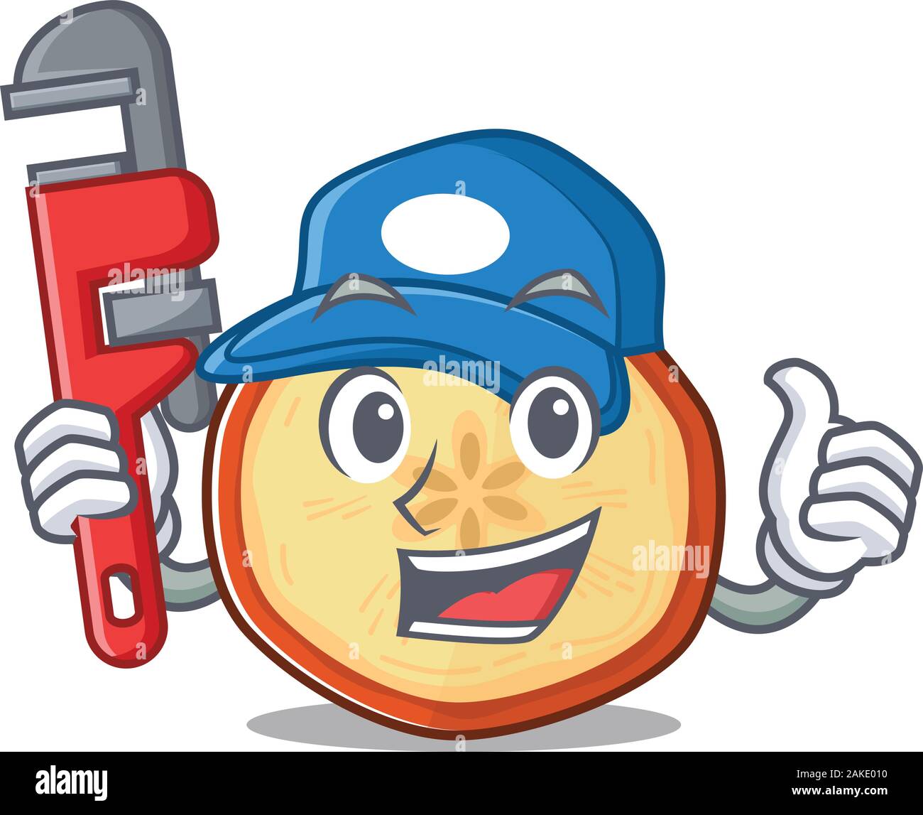 Cool Plumber apple chips on mascot picture style Stock Vector Image ...