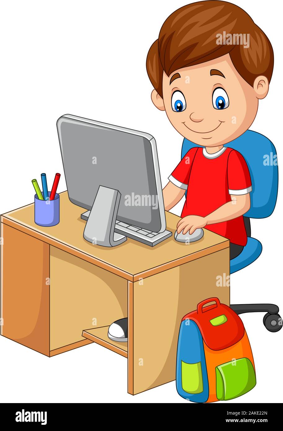Using The Computer Cartoon