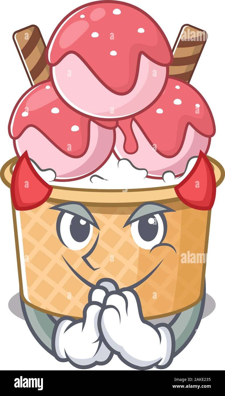 Devil ice cream sundae Cartoon in character design Stock Vector Image ...