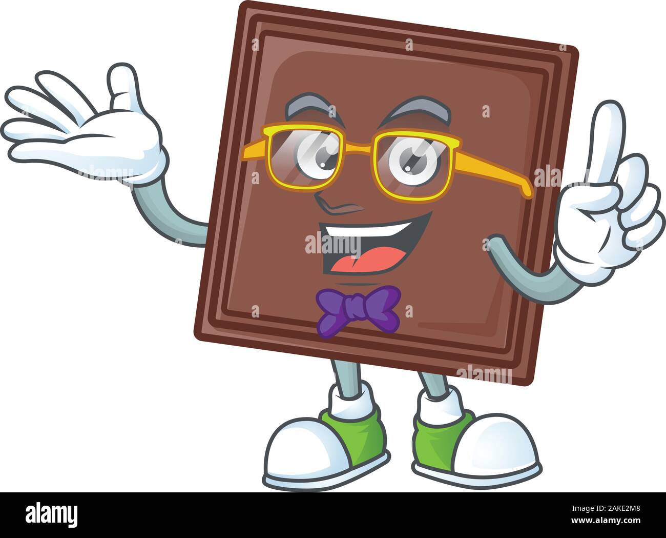 cartoon character of Geek one bite chocolate bar design Stock Vector ...