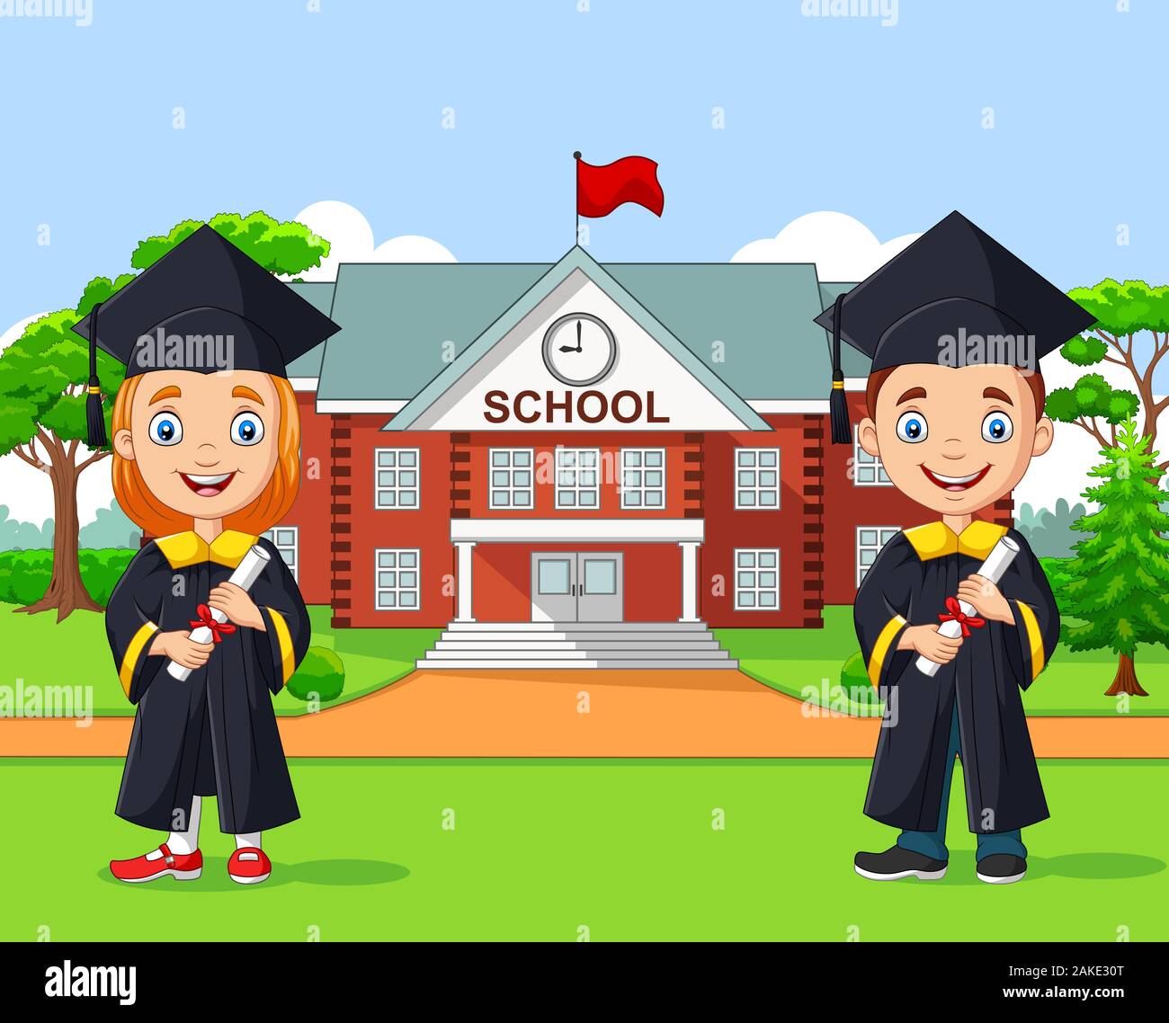 Kids Graduation Vector
