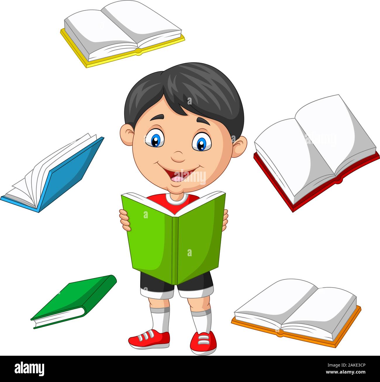 Flying books illustration Stock Vector Images - Alamy