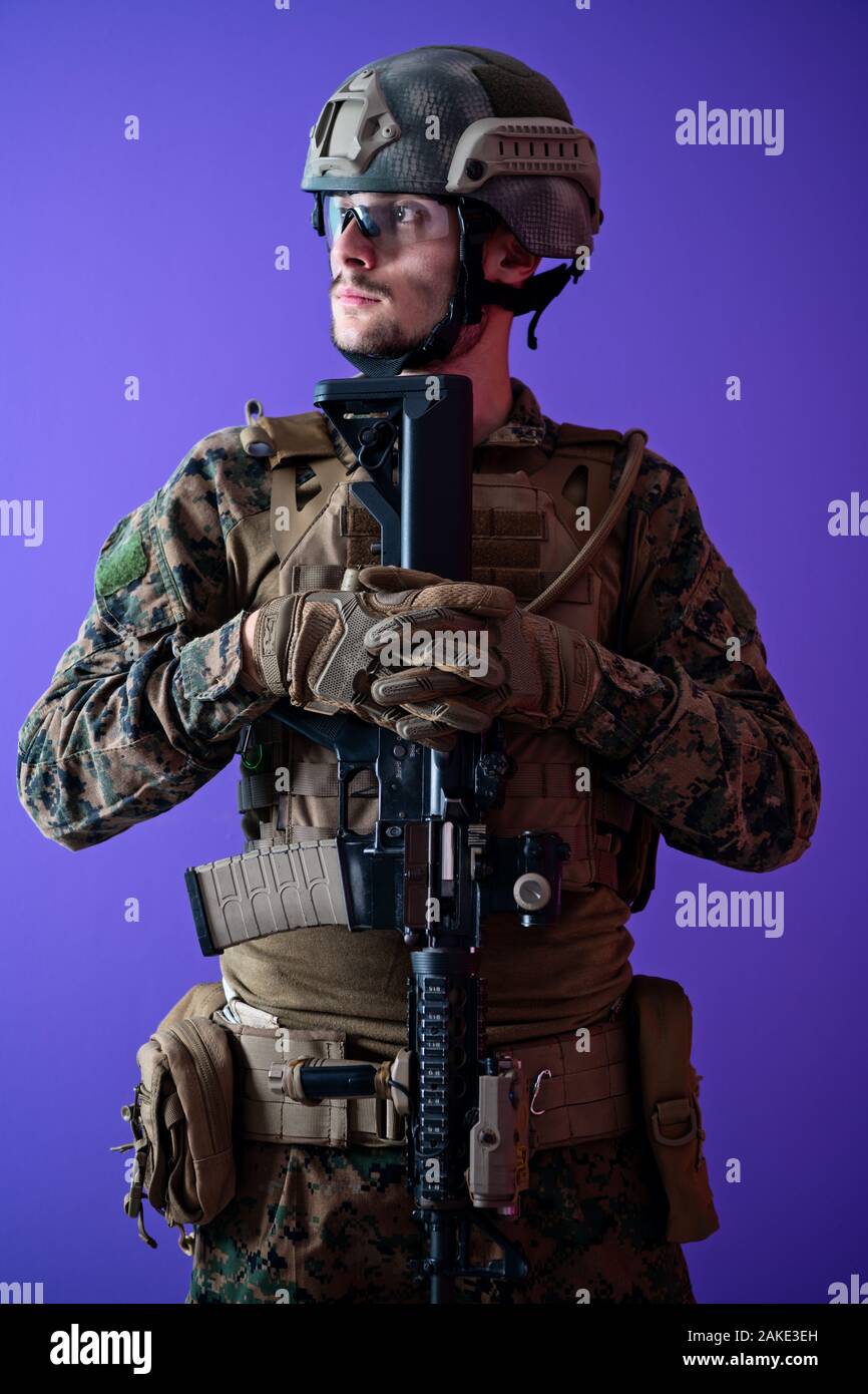 american marine corps special operations modern warfare soldier with ...