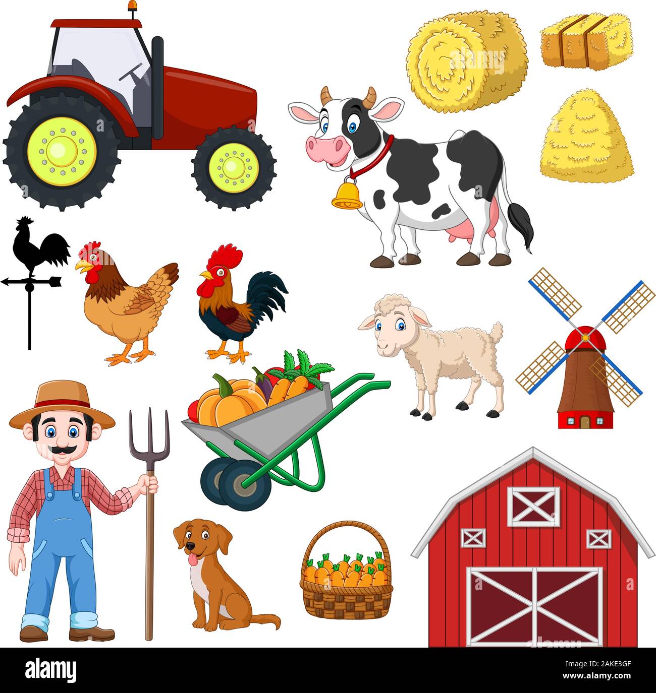 Farmyard barn cartoon hi-res stock photography and images - Alamy