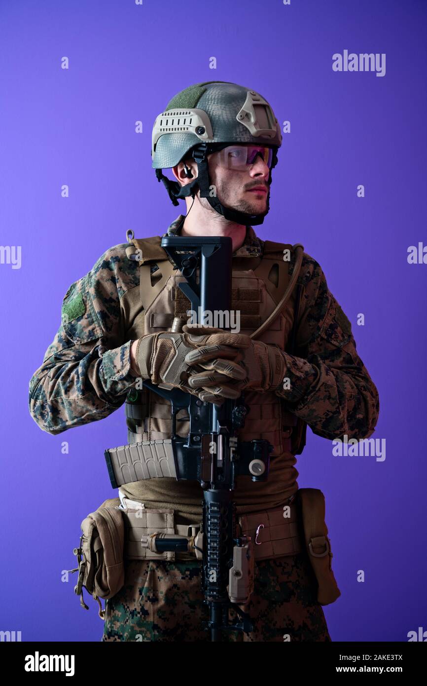 american marine corps special operations modern warfare soldier with ...