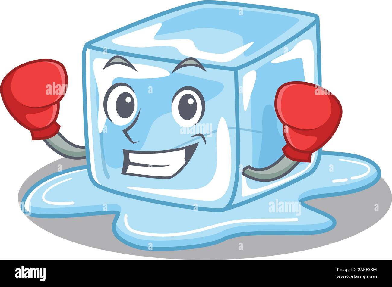 Sporty Boxing ice cube mascot character style Stock Vector Image & Art ...