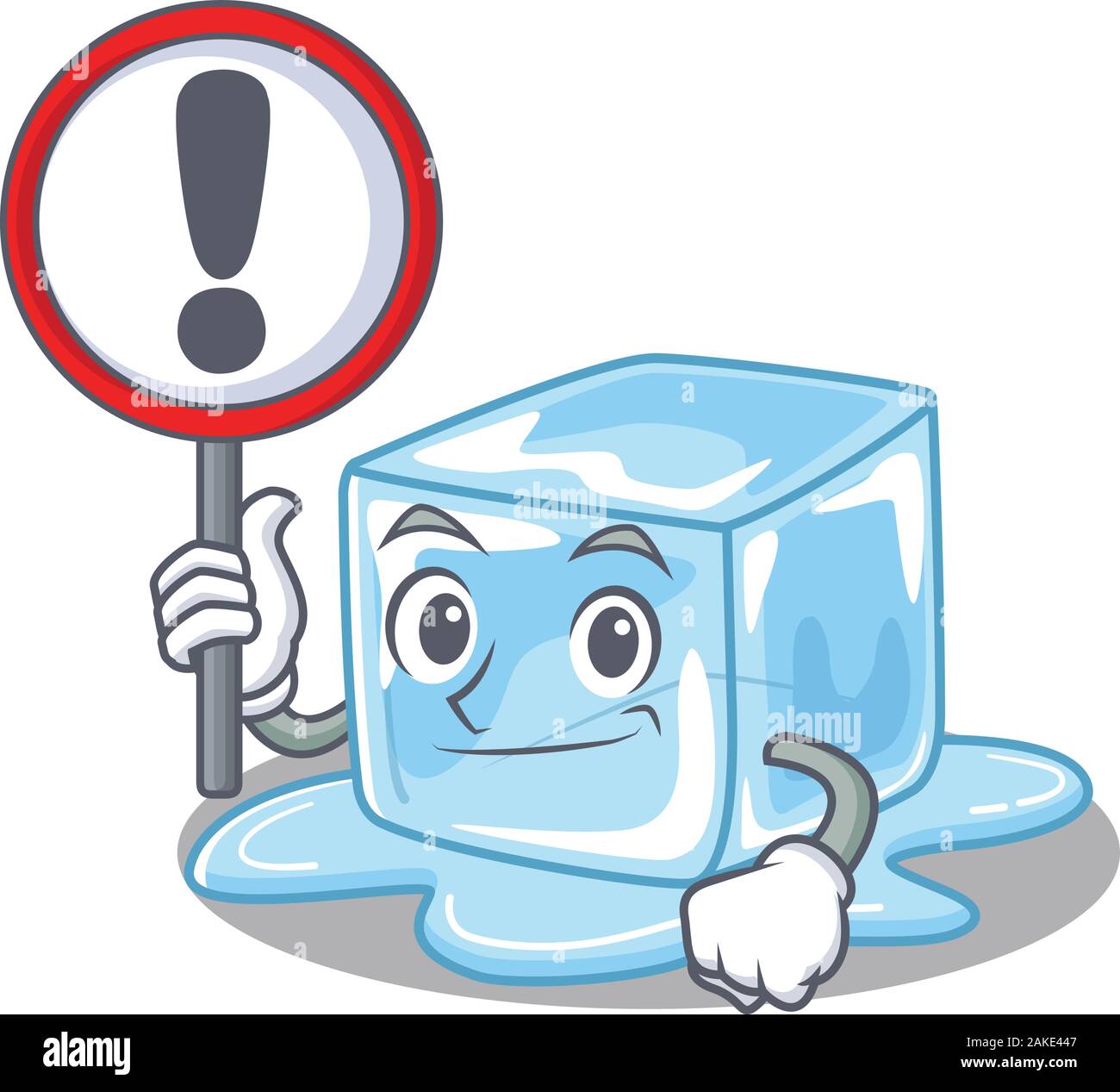 cool and funny ice cube raised up a Sign Stock Vector Image & Art - Alamy