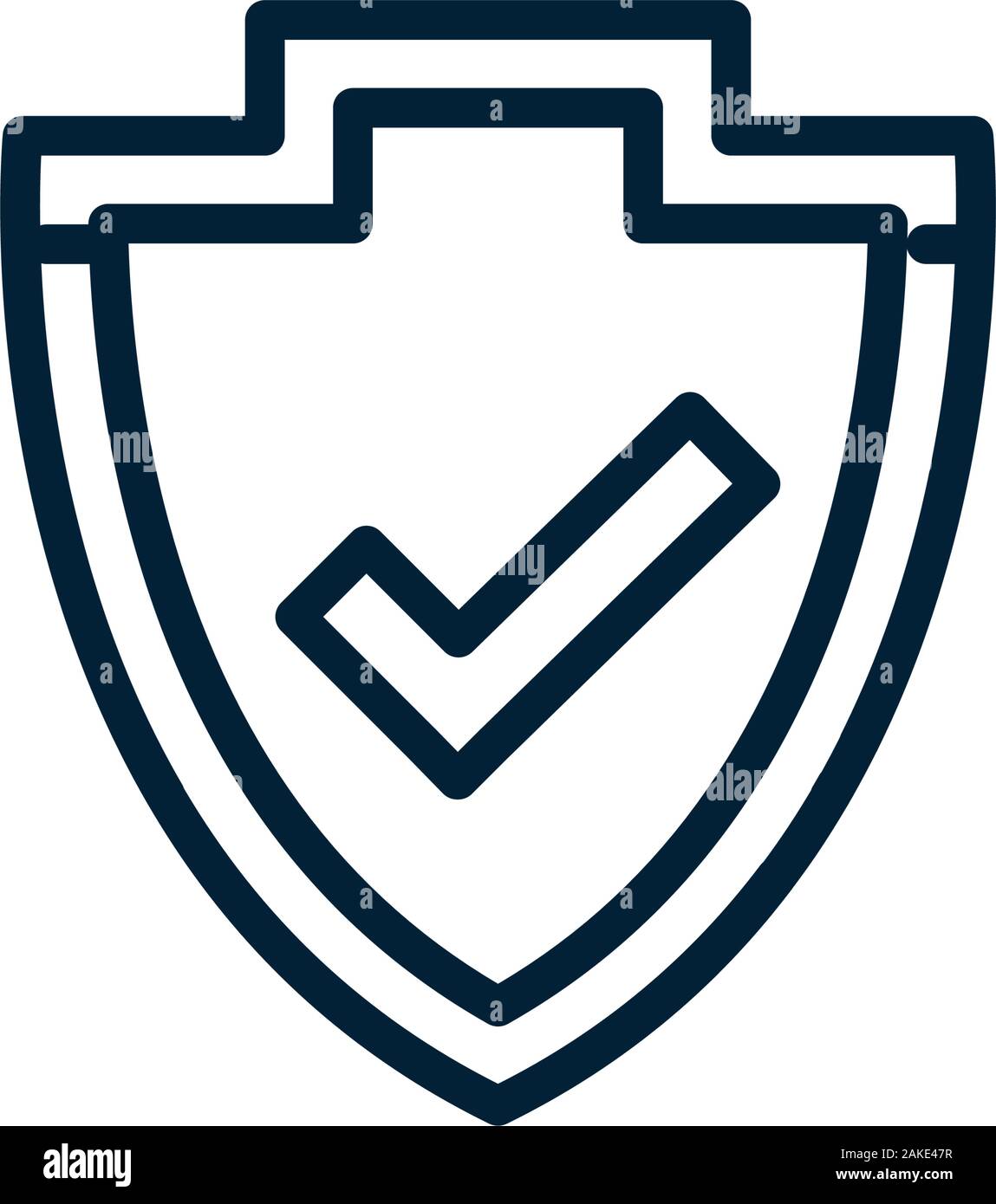 Shield and check mark design of Security system warning protection ...