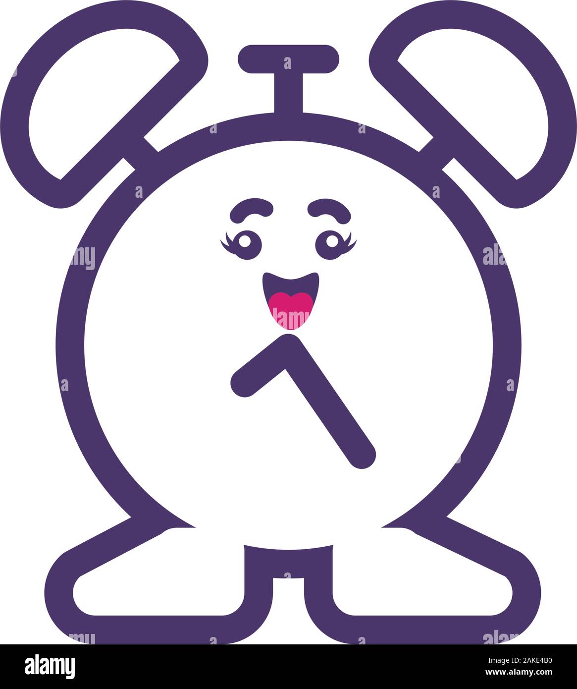 clock cartoon design, Kawaii school expression cute character funny and ...