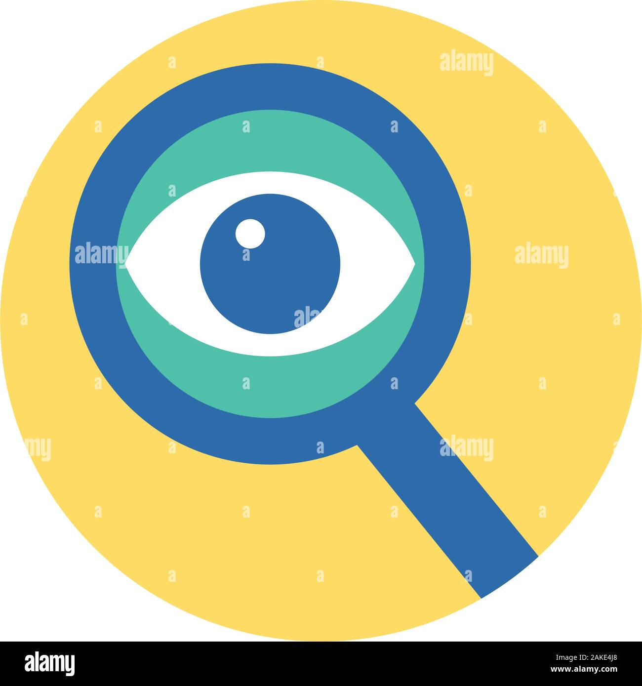 eye inside lupe icon design, Tool search magnifying glass zoom lens and ...