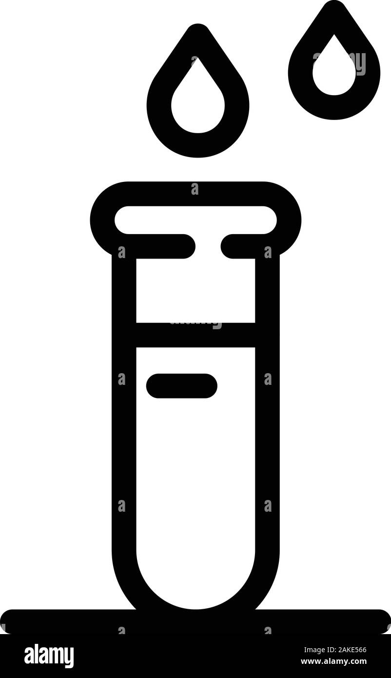 Blood test tube icon, outline style Stock Vector Image & Art - Alamy