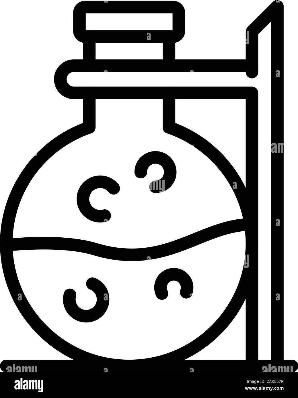 Boiling chemical flask icon, outline style Stock Vector Image & Art - Alamy