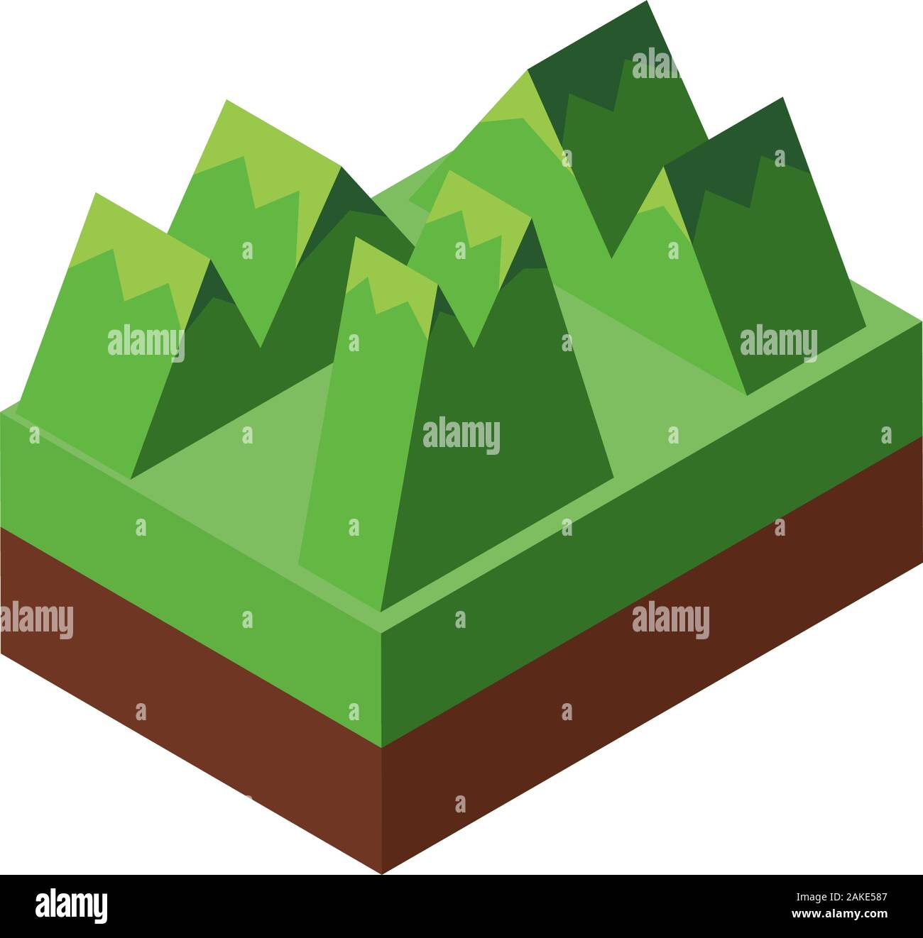 Isometric mountains design, Nature element earth eco ecology ...