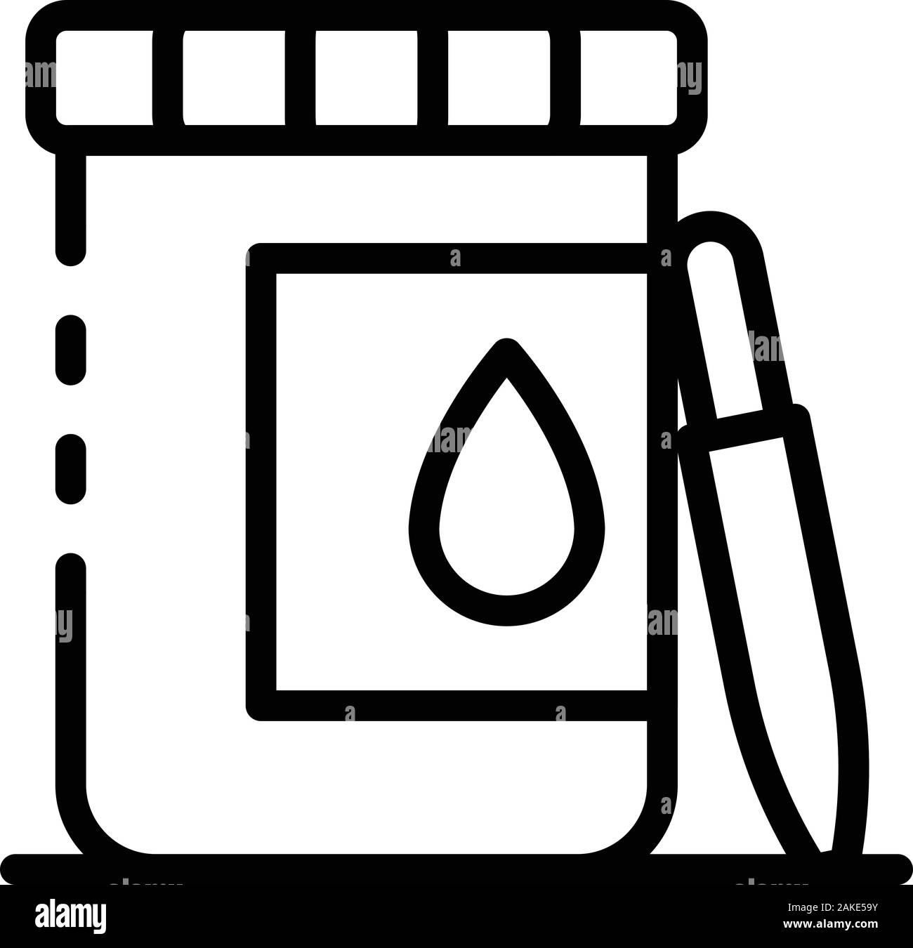 Blood test jar icon, outline style Stock Vector Image & Art - Alamy