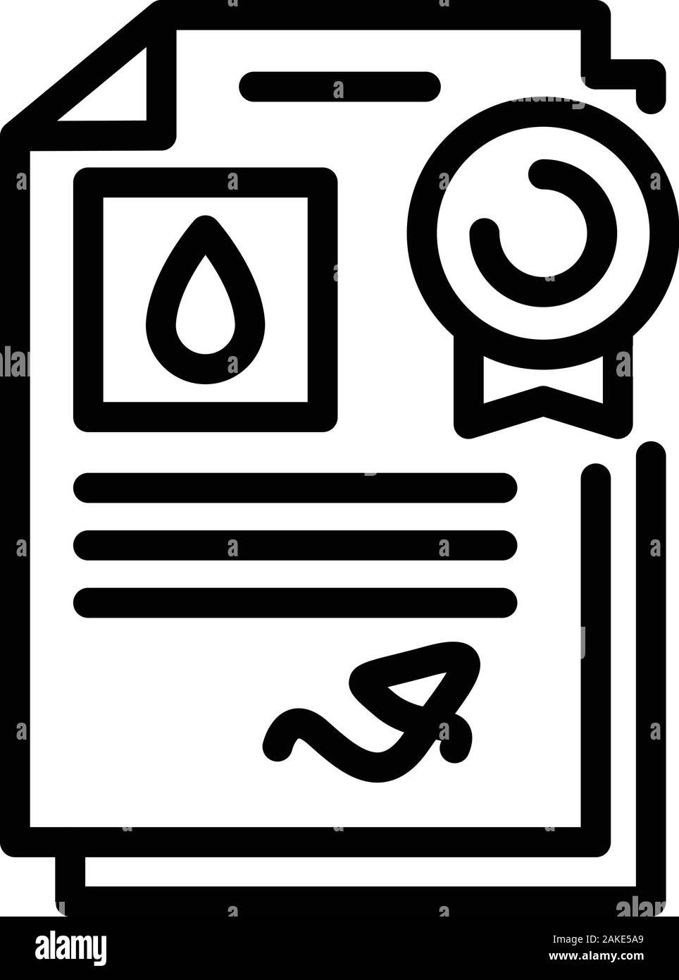 Blood test paper icon, outline style Stock Vector Image & Art - Alamy