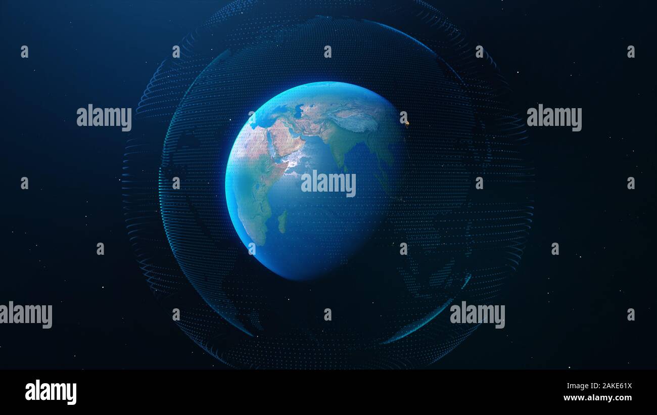 Global network connection. Concept background with planet Earth ...