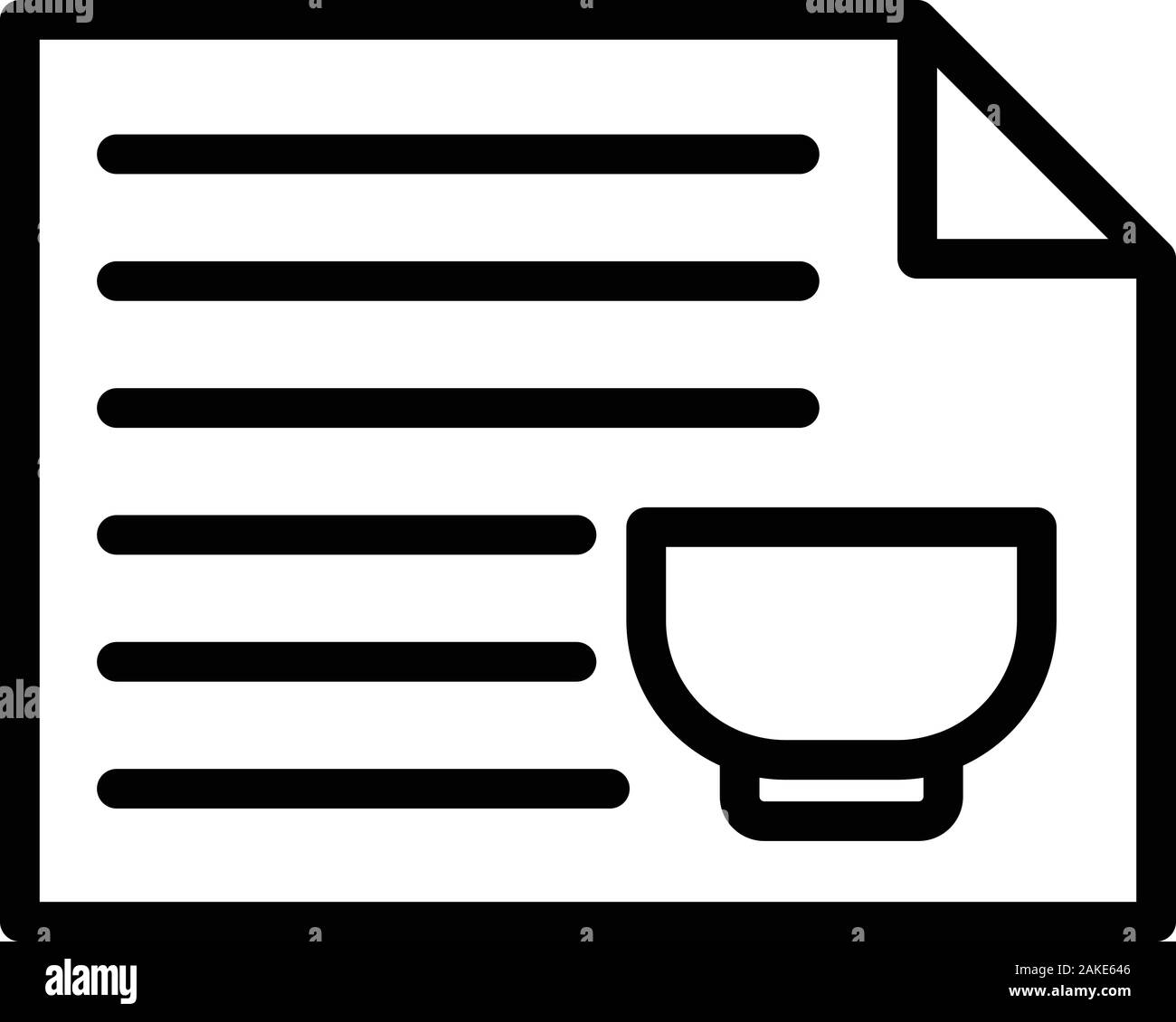 Restaurant menu icon, outline style Stock Vector Image & Art - Alamy