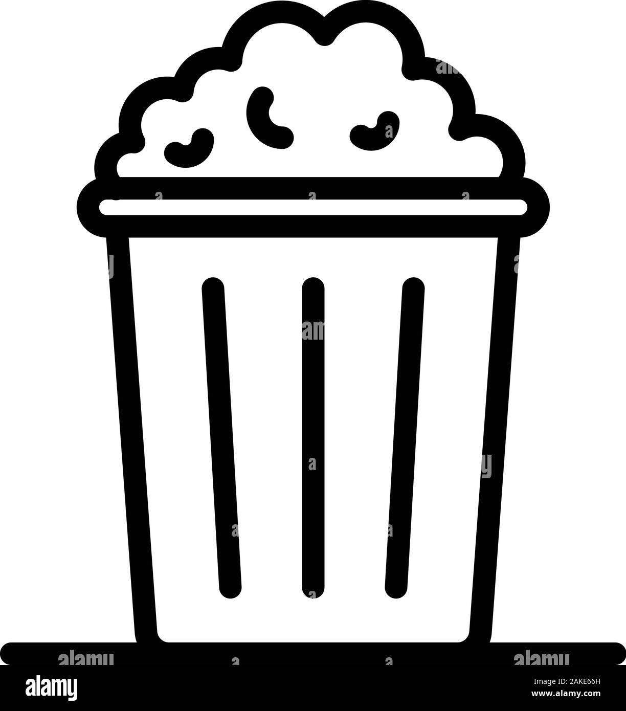 Popcorn basket icon, outline style Stock Vector Image & Art - Alamy