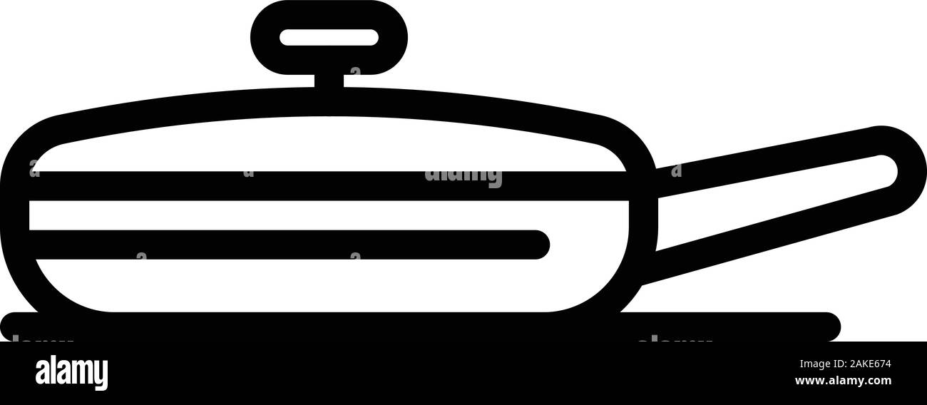 Professional frying pan icon, outline style Stock Vector Image & Art ...