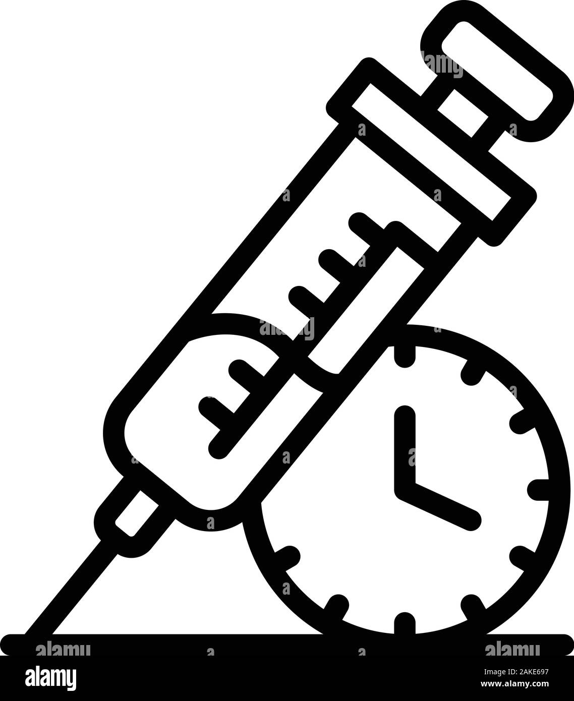 Time vaccinate syringe illustration Cut Out Stock Images & Pictures - Alamy