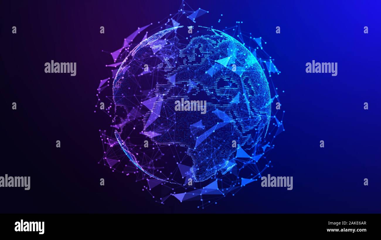 Global network connection. Concept background with planet Earth ...