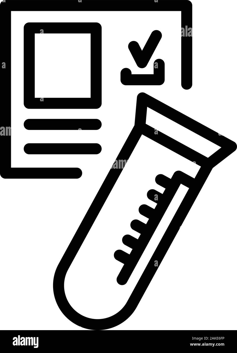 Medical test tube icon, outline style Stock Vector Image & Art - Alamy