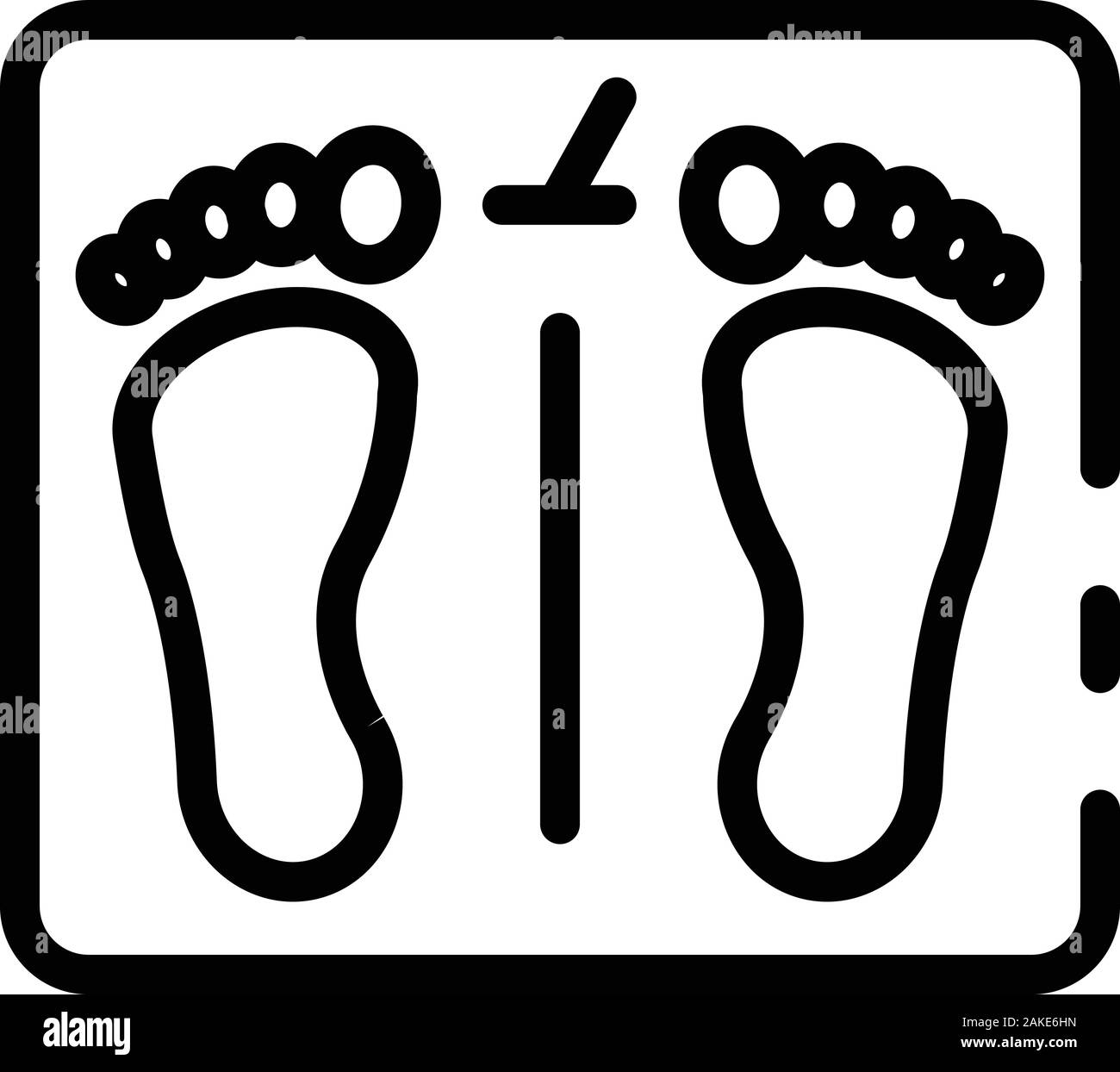 White line bathroom scales icon Stock Vector Images - Alamy