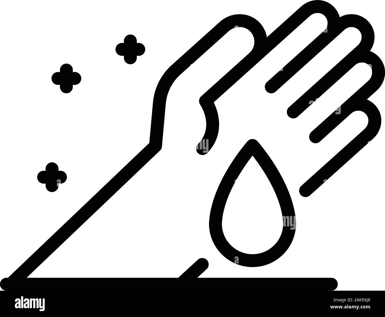 Blood from finger icon, outline style Stock Vector Image & Art - Alamy