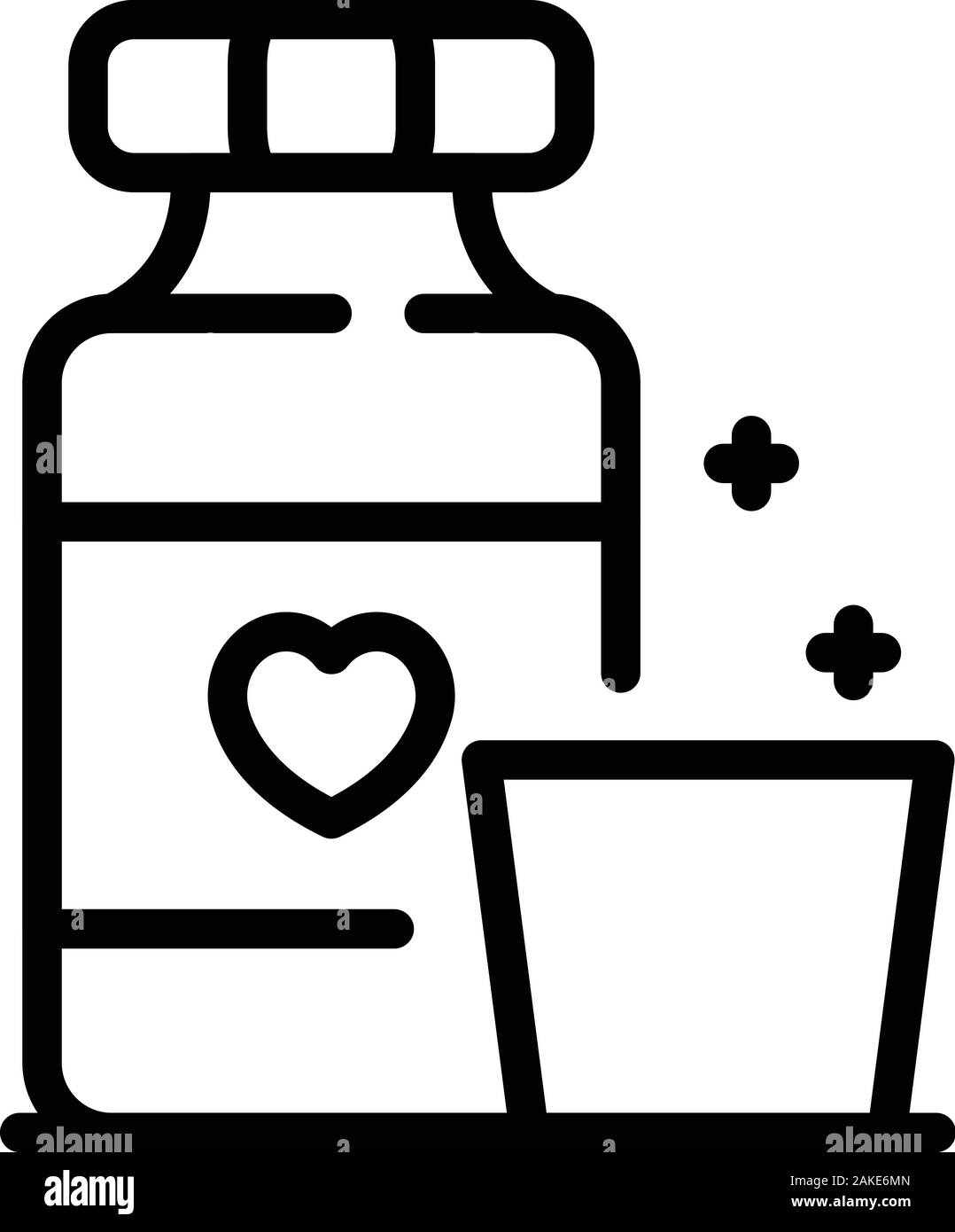 Cough line solid icon Stock Vector Images - Alamy