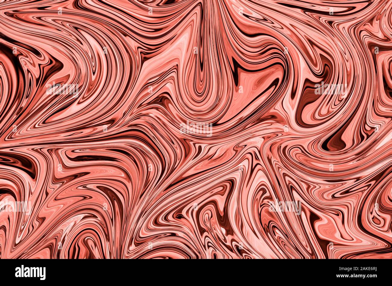 Liquid Abstract Pattern With Living Coral Graphics Color Art Form ...