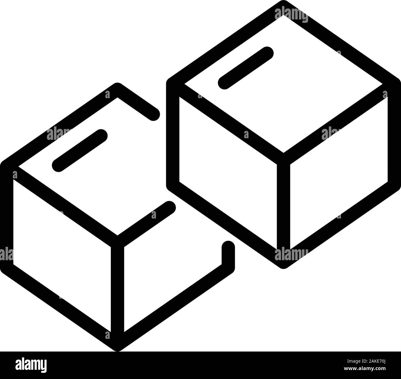Free sugar cubes icon, outline style Stock Vector Image & Art - Alamy