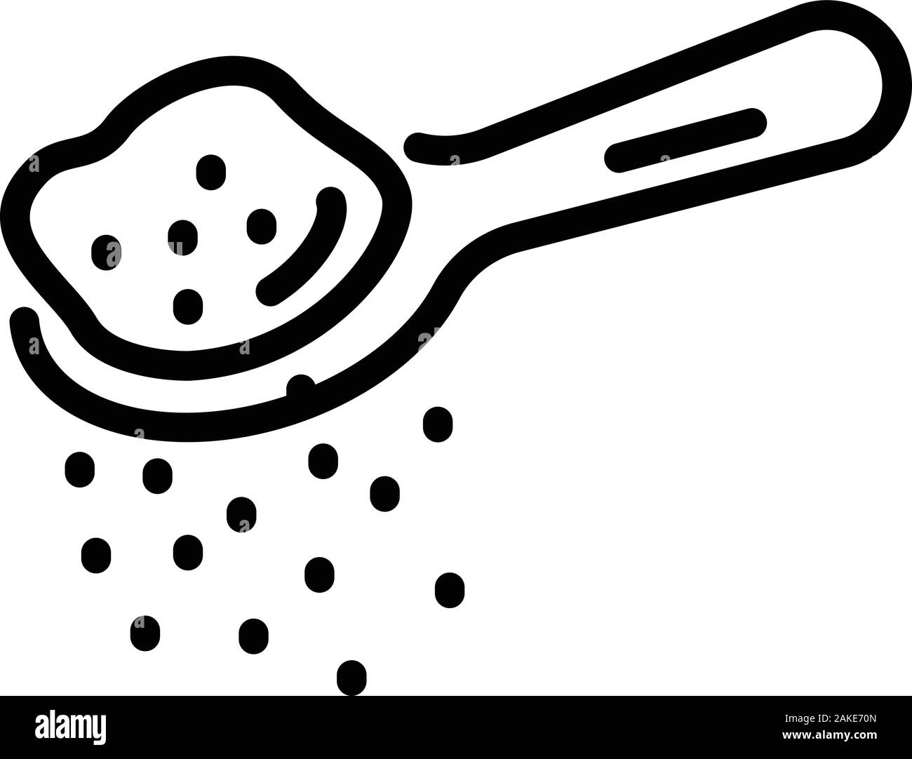 Food sugar spoon icon, outline style Stock Vector Image & Art - Alamy