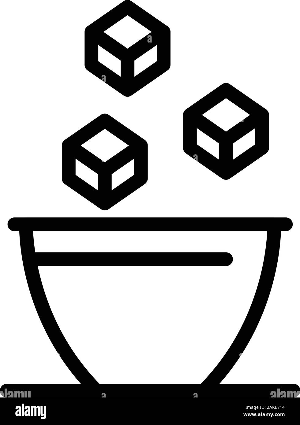 Box of sugar cubes Stock Vector Images - Alamy