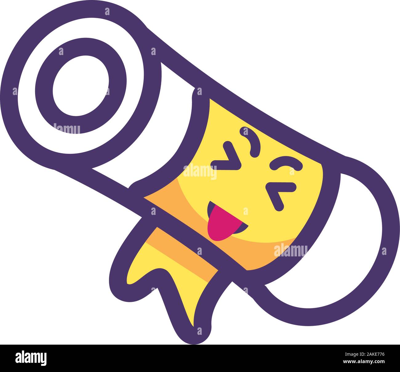 Diplom cartoon design, Kawaii school expression cute character funny ...