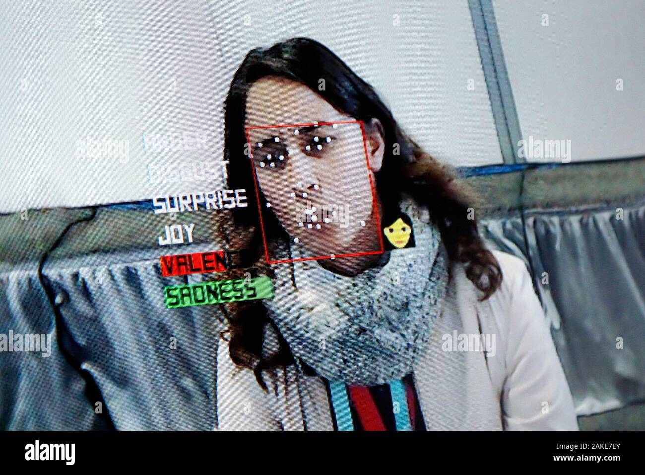 Las Vegas, United States. 8th Jan, 2020. An exhibitor demonstrates the ...