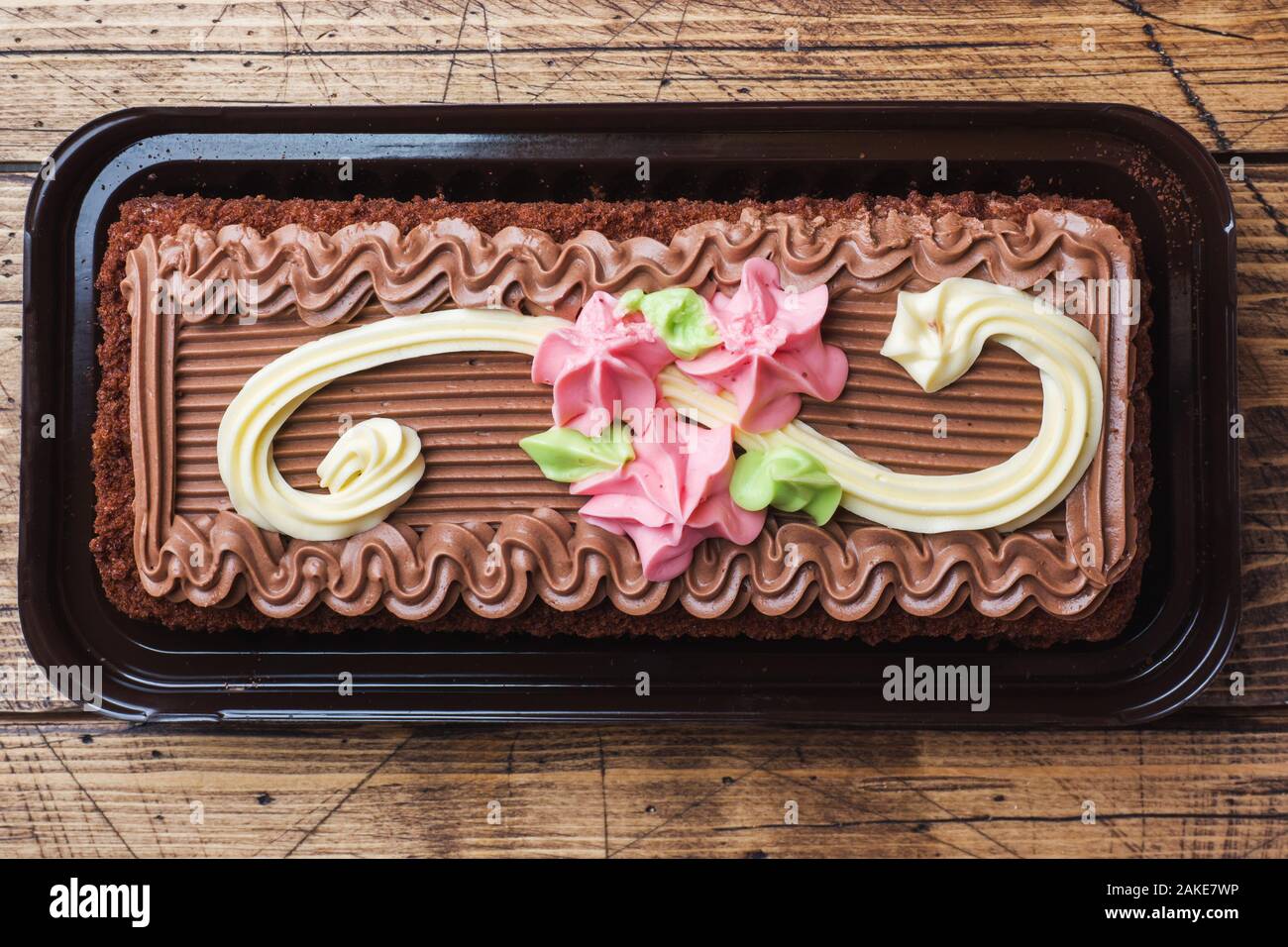 Cut Corner Rectangle Cake Idea