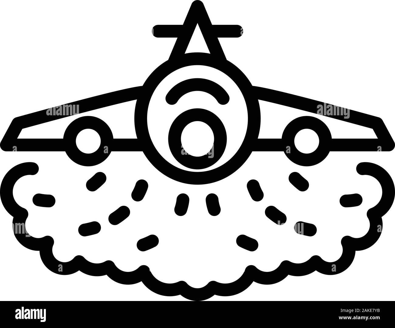 Firefighter plane wildfire icon, outline style Stock Vector Image & Art ...