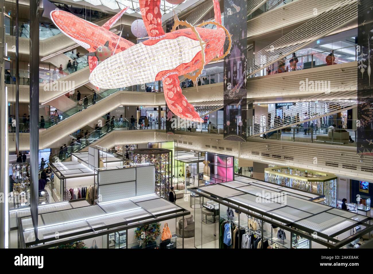 January 2020, Ginza Six fashion mall department store in Ginza Tokyo ...