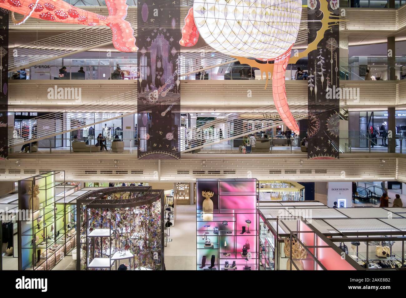January 2020, Ginza Six fashion mall department store in Ginza Tokyo ...
