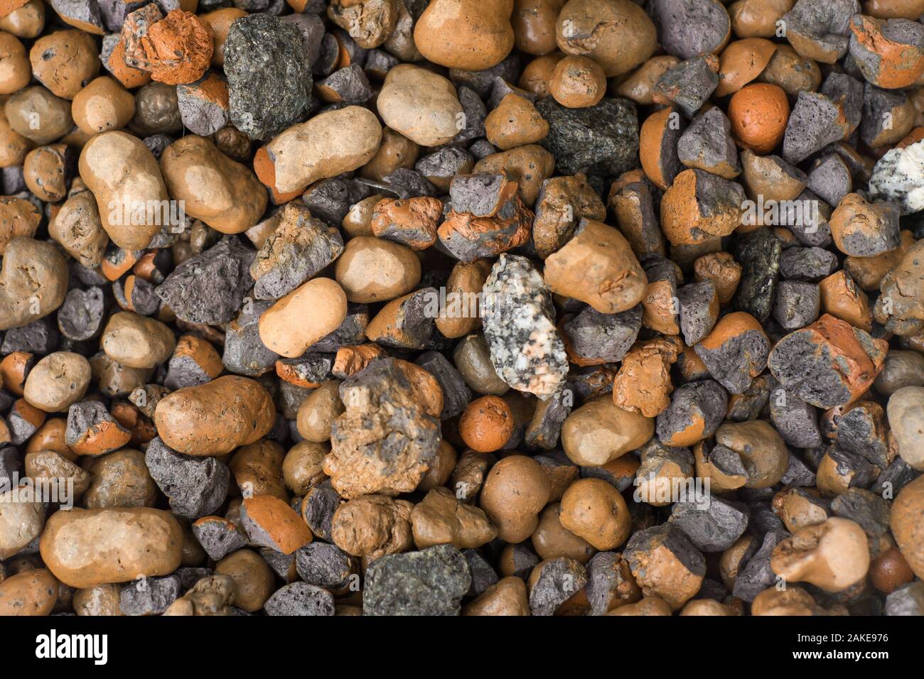 the wet rocks ont the ground after the raining showing the refreshing ...